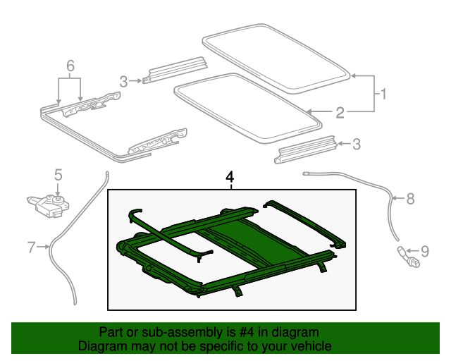 63203-0E120 - Sunroof Frame 2016-2022 Lexus | Longo Lexus Parts