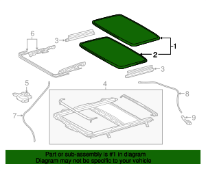 2016-2022 Lexus Sunroof Glass 63201-0E120 | Express Lexus Parts