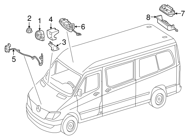 002-820-53-26 - Siren 2010-2018 Mercedes-Benz | Mercedes-Benz USA Parts