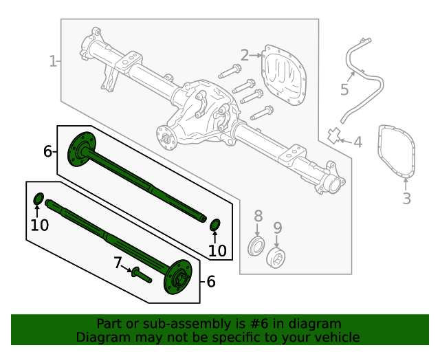 2021-2024 Ford F-150 Axle Shaft ML3Z-4234-C | QuirkParts