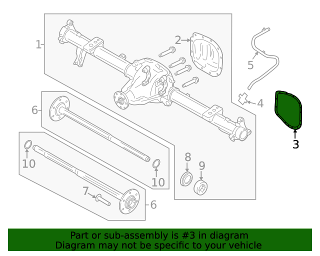 HL3Z-4036-A 2015-2024 Ford Differential Cover Gasket | Fairway Ford Parts