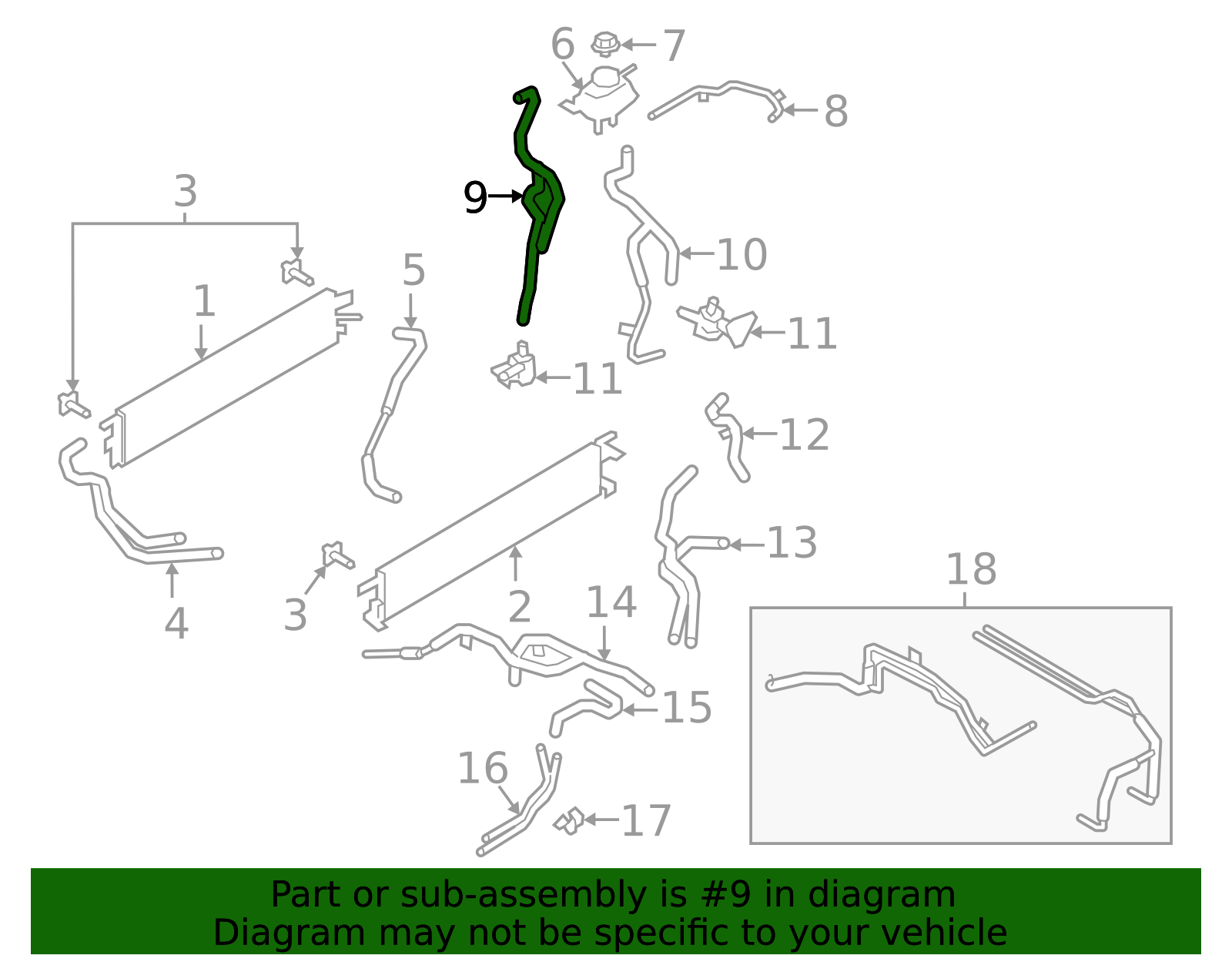 L1MZ-8C289-L - Engine Coolant Overflow Hose 2020-2025 Ford | Big 3 Auto ...