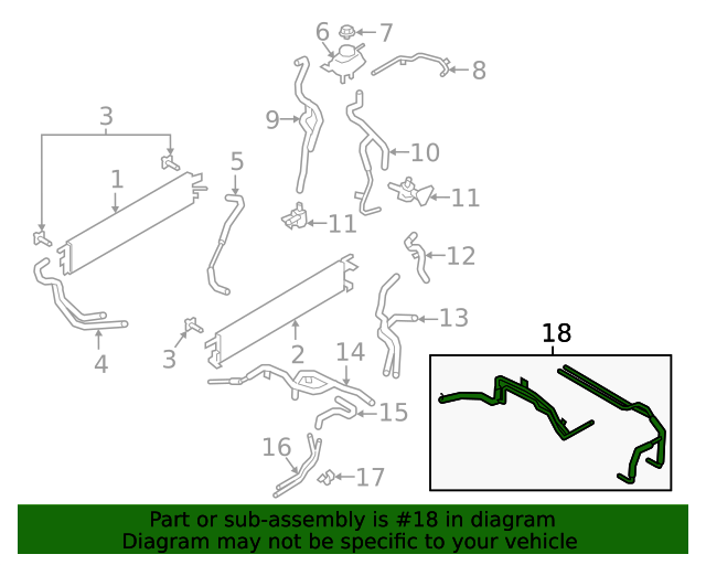 2020-2021 Ford Hose & Tube Assembly L1MZ-18B402-A | TascaParts.com