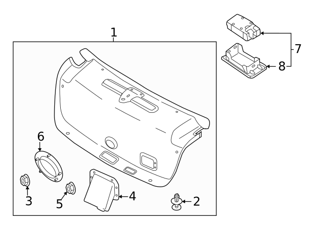 2021-2022 Genesis G80 Trim Assembly Trunk Lid 81050-T1020 | OEM Parts ...