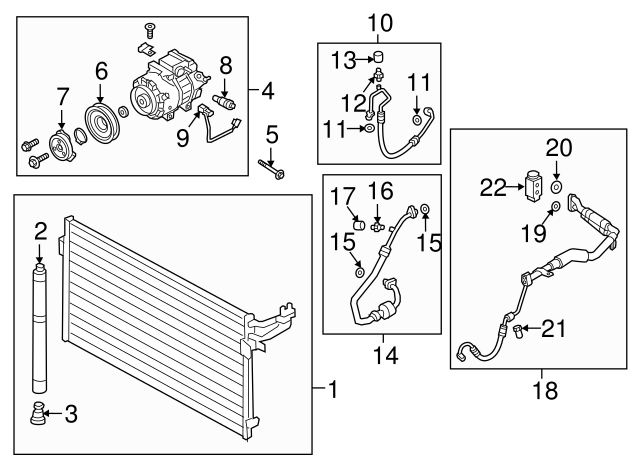 2014-2019 Hyundai A/C Compressor 97701-B1000 | OEM Parts Online