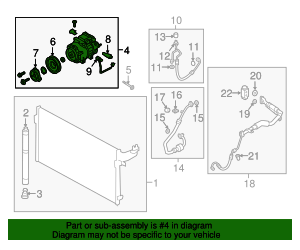 2014-2019 Hyundai A/C Compressor 97701-B1000 | OEM Parts Online