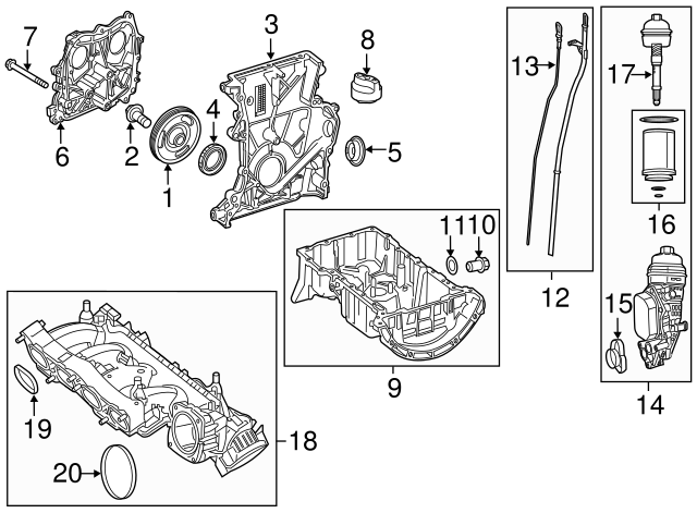 2017-2019 Infiniti QX30 Oil Filter Housing 15200-HG00C | OEM Parts Online