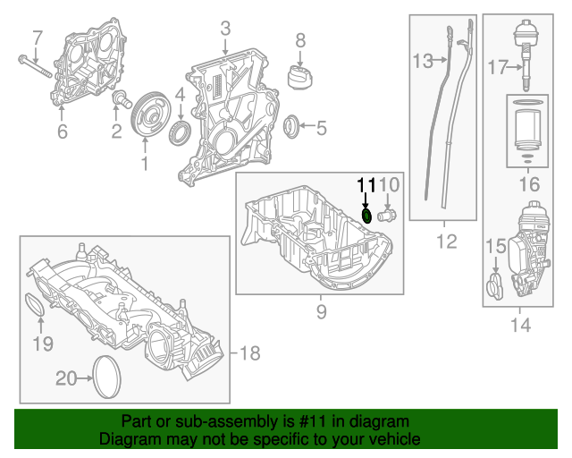 2017-2019 Infiniti QX30 Oil Pan Gasket 11026-HG00H | Infiniti Parts Online
