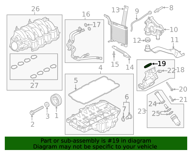 FR3Z-6840-A - Adapter Gasket - 2015-2021 Ford Mustang | Lasco Auto Parts