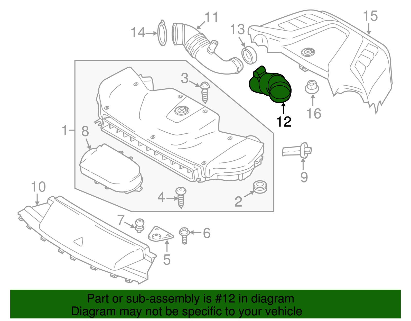 13717638569 - 2014-2019 BMW Outlet Duct (13-71-7-638-569) | BMW of ...