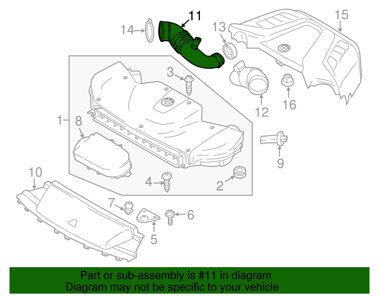 13717638568 - 2014-2019 BMW Outlet Duct (13-71-7-638-568) | BMW of ...