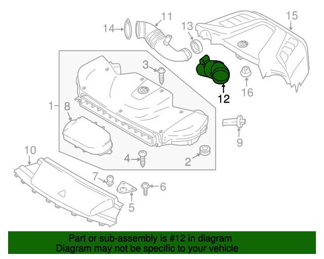 13-71-7-638-569 - Outlet Duct - 2014-2019 BMW | Buy BMW Parts Now