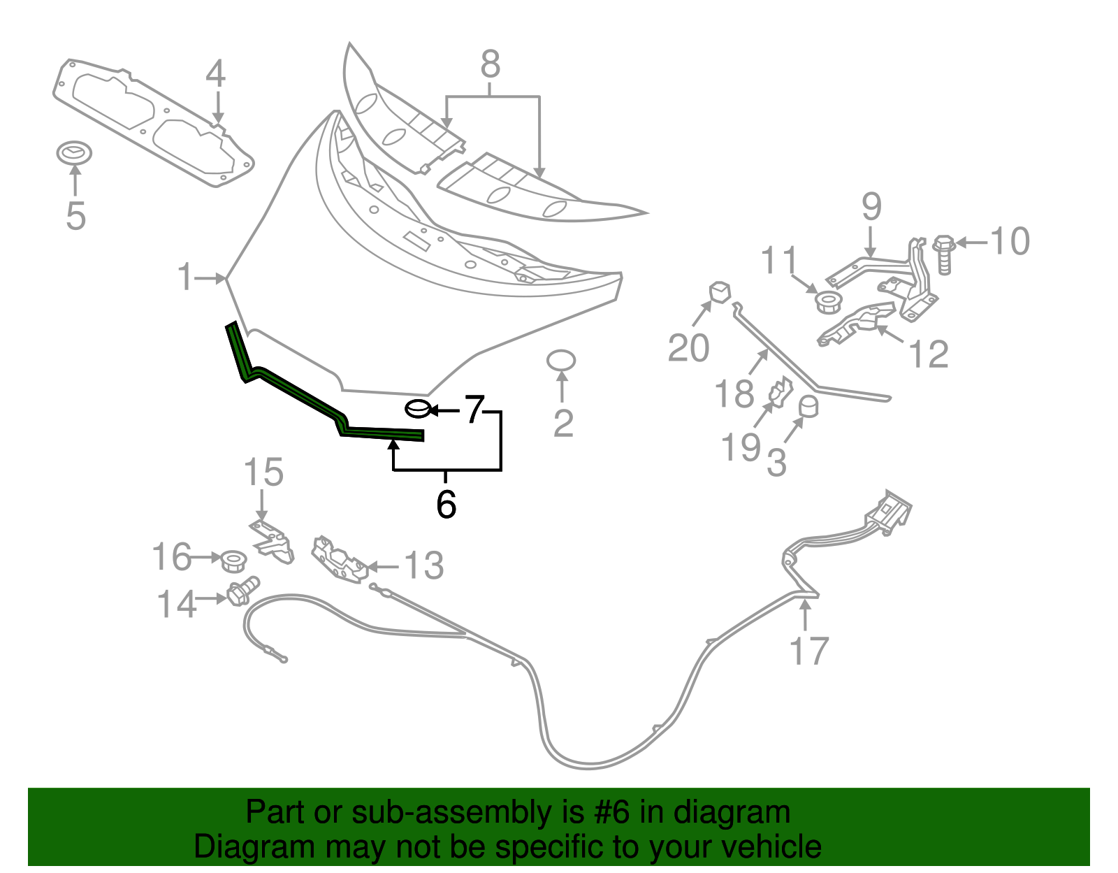 2013-2017 Nissan LEAF Front Seal 65820-3NF0A | Nissan RVA