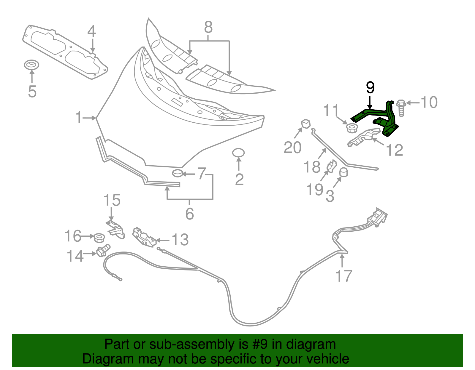 2013-2017 Nissan LEAF Hinge F5401-3NFMA | Ziegler Nissan of Orland Park