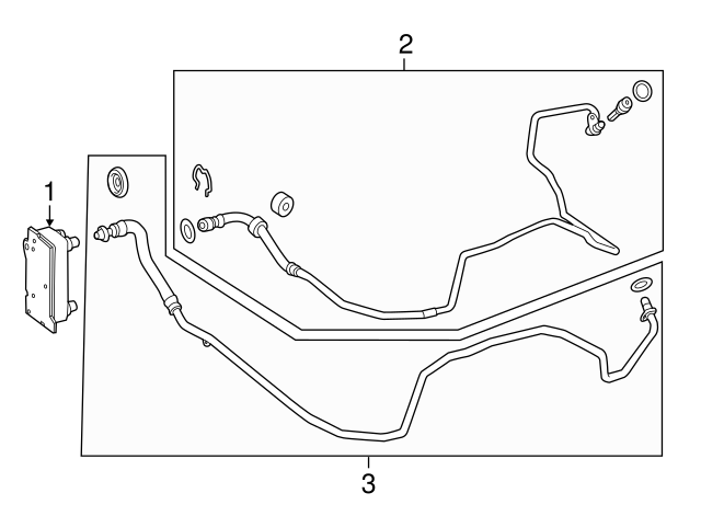 222-270-28-02 - Automatic Transmission Oil Cooler Hose Assembly 2015 ...