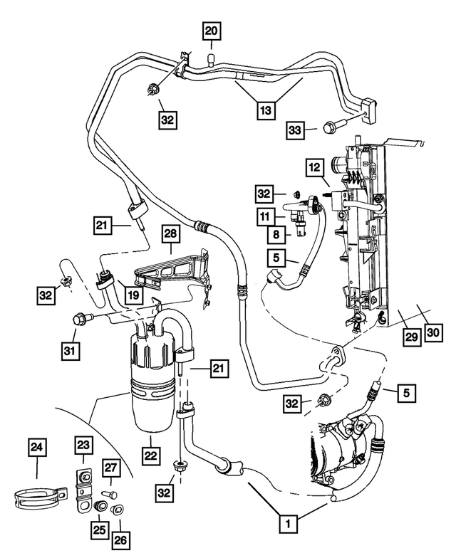 2007-2012 Mopar Condenser And Trans Cooler Cooler 2AMC3586AA | Mopar ...