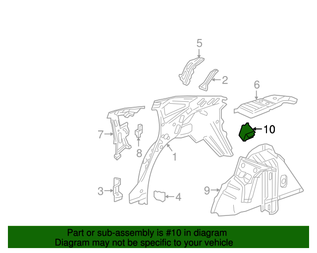 2017-2019 Buick LaCrosse Fuel Tank Filler Pipe Bracket 23402394 ...