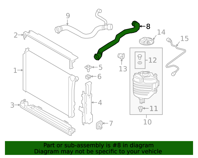 17-12-8-654-853 - Upper Hose - 2020-2023 BMW | Buy BMW Parts Now