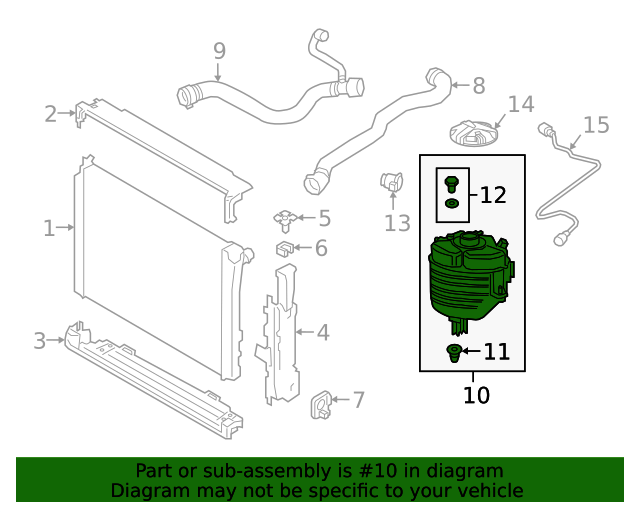 17-13-8-610-652 - Engine Coolant Reservoir 2019-2023 BMW ...