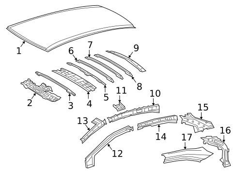 Roof & Components for 2020 Toyota Corolla | Toyota Parts Center
