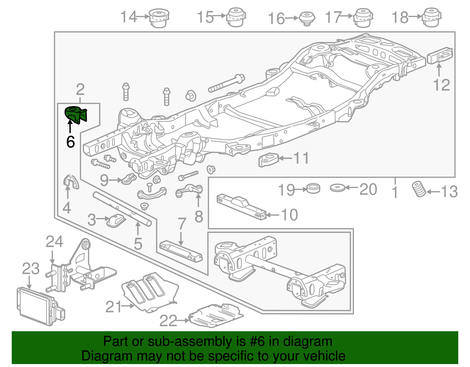 2015-2020 GM Driver Side Radiator Lower Bracket 23226335 GM ...