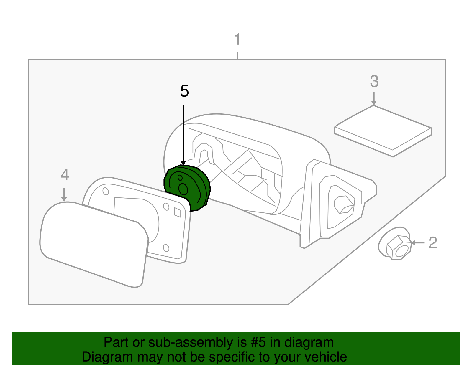 2007-2012 Hyundai Santa Fe Mirror Motor 87612-0W000 | Hyundai Wholesale ...