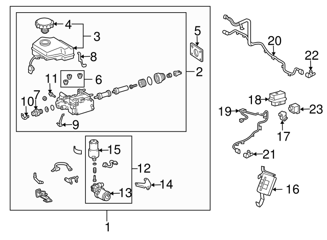 47025-60081 - Brake Master Cylinder 2003-2004 Lexus GX470 ...