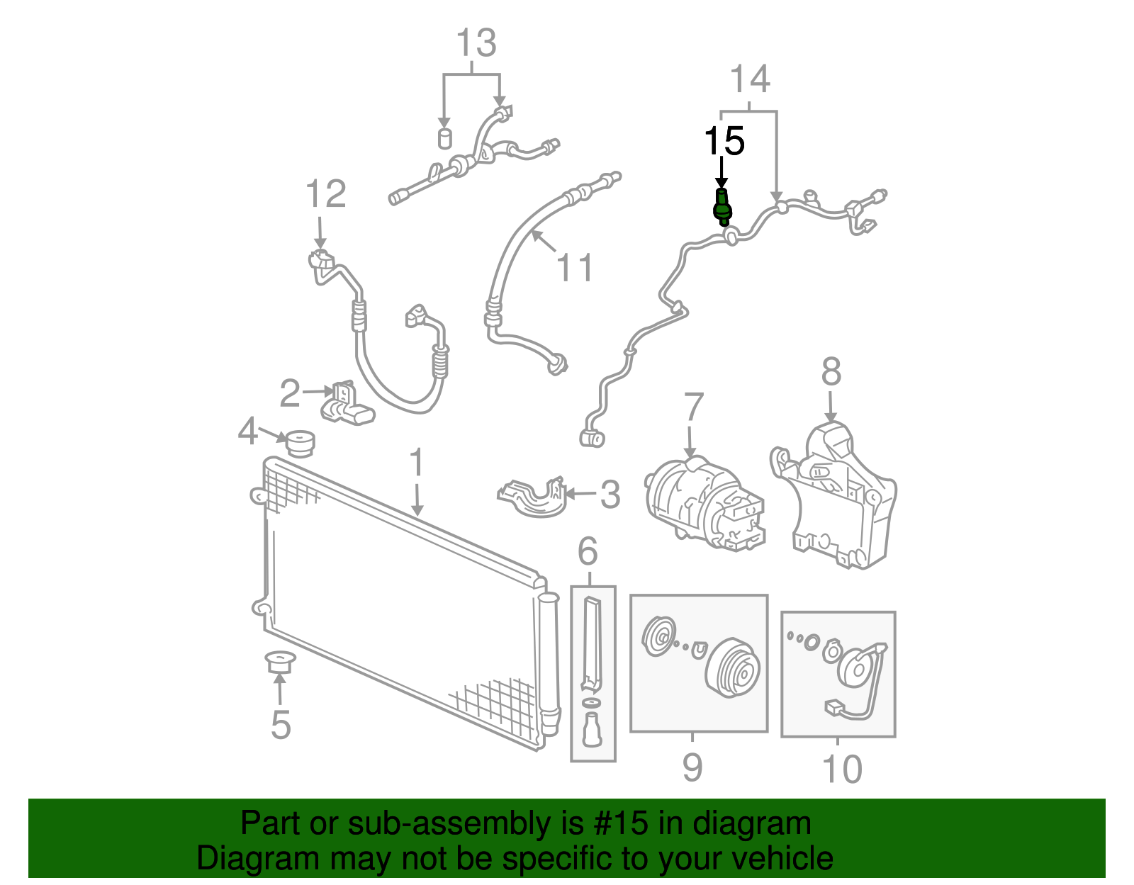 80440-S3V-A01 - Pressure Switch 2005-2010 Honda Odyssey | Honda Parts ...