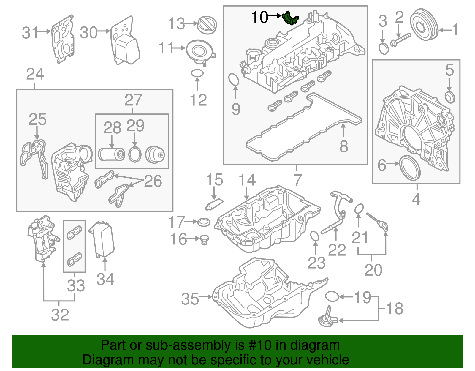 11-12-8-511-814 - Gasket set, cylinder head cover 2014-2018 BMW ...