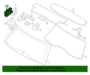 Genuine BMW 51-24-7-840-623 | Lift Gate Glass Lock Plate | FREE ...