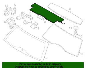 Genuine Spoiler Gasket for 2000-2005 BMW | OEM Part# 51-71-8-244-658 ...