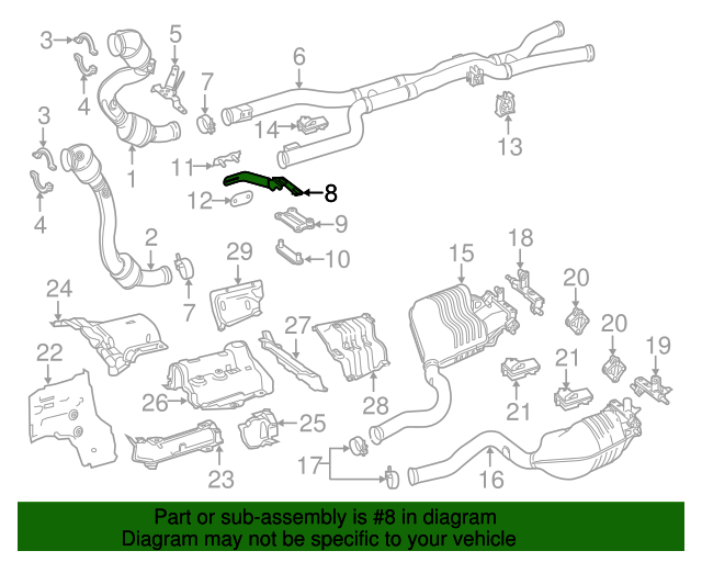 205-492-37-41 - Exhaust System Hanger Bracket 2015-2021 Mercedes-Benz ...