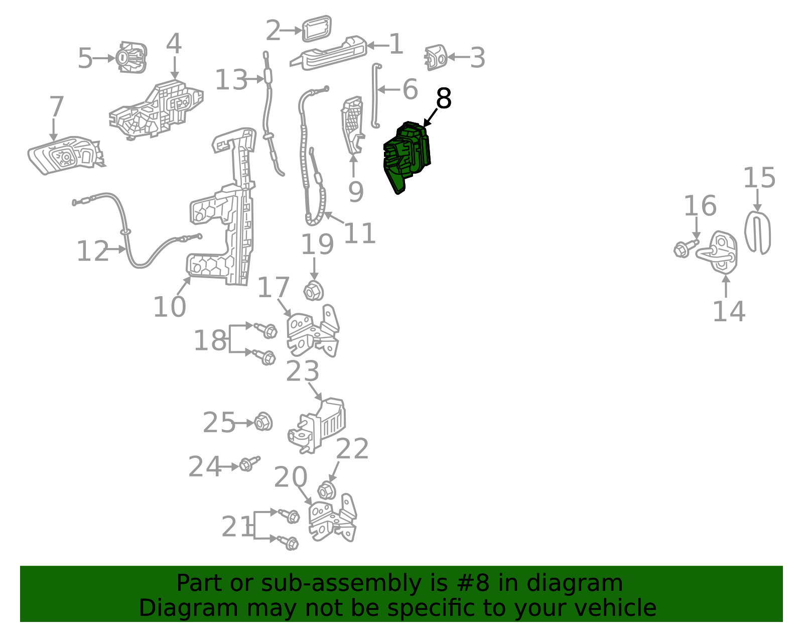 2011-2025 Mopar Door Lock Actuator Motor 04589913AI | Mopar Parts Canada