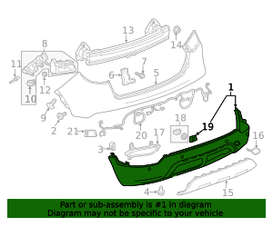 2021-2022 Buick Encore Rear Lower Bumper Cover 42537240 GM ...
