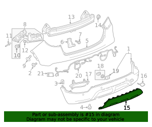 2017-2022 Buick Encore Rear Bumper Fascia Lower Skid Plate 42537257 GM ...