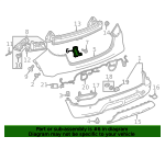 2013-2021 Buick Encore Driver Side Rear Bumper Fascia Bracket 95245217 ...