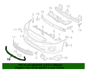 6402A402 - Lower Molding 2016-2017 Mitsubishi Lancer | Mitsubishi ...