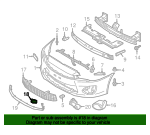 2016-2017 Mitsubishi Lancer Grille Cover 6400H067 | Mitsubishi Parts ...