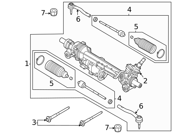 2021 Ford Bronco Inner Tie Rod MB3Z-3280-A | TascaParts.com