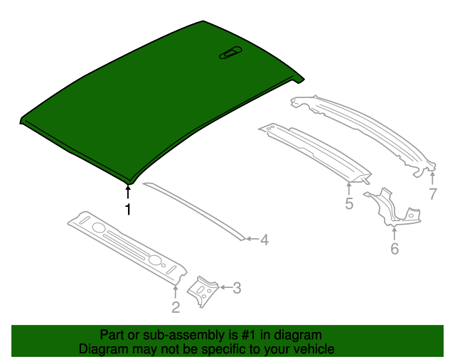 Genuine BMW 41-00-7-343-123 | Roof Panel | FREE Shipping on Most Orders ...