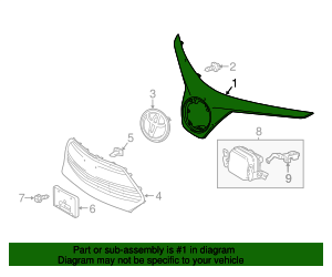 2017-2018 Toyota Corolla Upper Grille 53111-02B00 | Toyota Parts Center