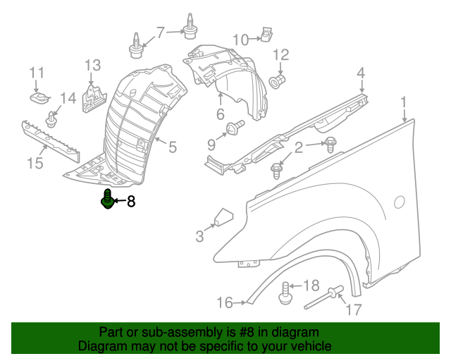 2000-2022 Nissan Radiator Support Splash Shield Bolt 08146-6162H ...