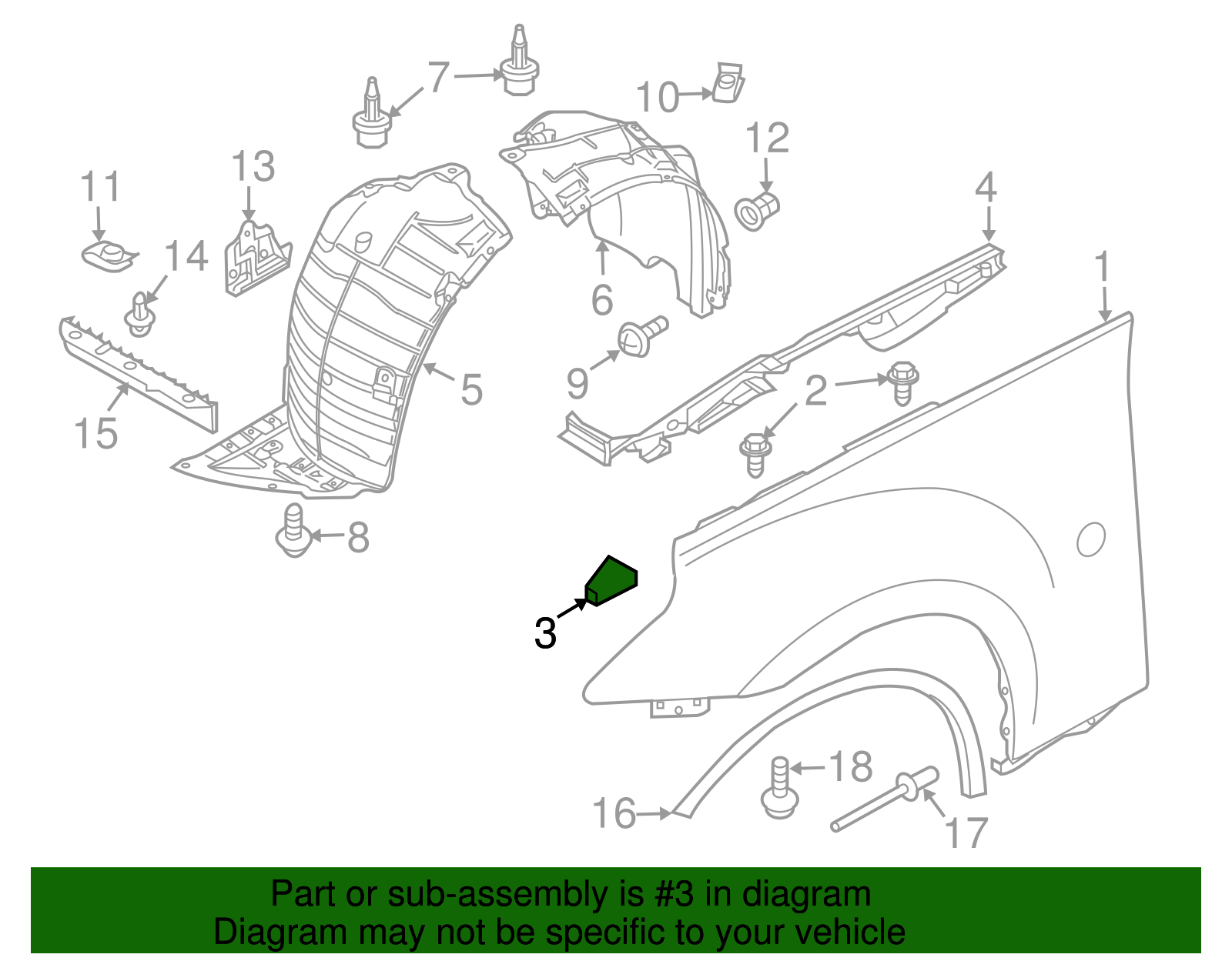 63826-1MA0A - Fender Spacer 2014-2020 Nissan 370Z | Nissan Parts ...