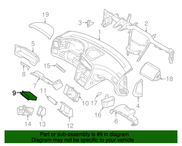 2004-2009 Volvo Storage Tray 8684594 | TascaParts.com