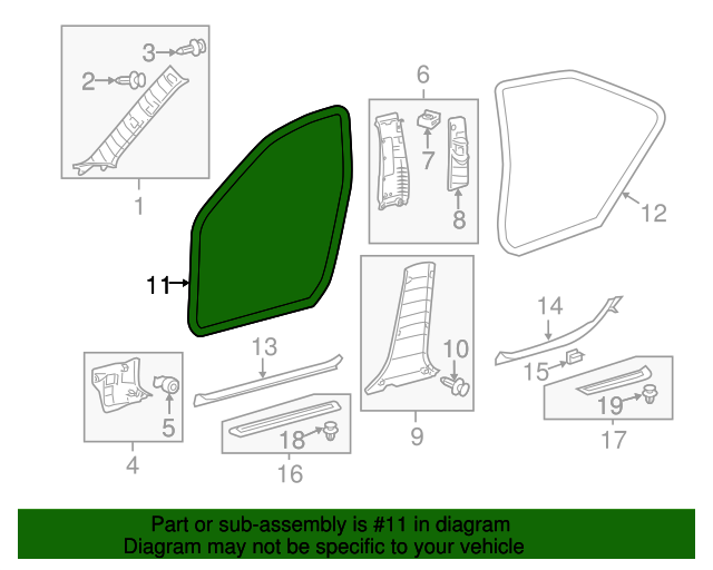 62311-06130-B0 - Door Seal - 2012-2014 Toyota Camry | Lithia Toyota Parts