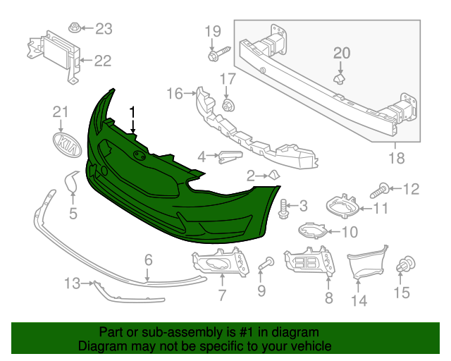 2017-2019 Kia Cadenza Bumper Cover 86511-F6000 | TascaParts.com