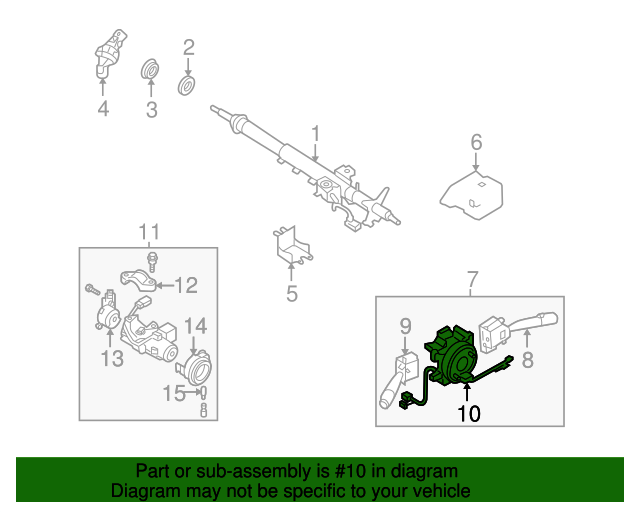 2005-2006 Subaru Steering Roll Connector C 83196AG010 | TascaParts.com