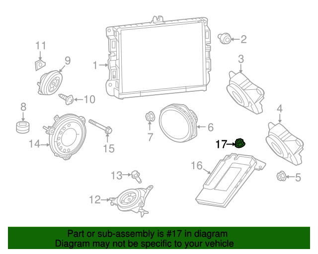 2001-2021 Mopar Power Mirror Nut 6510416AA | TascaParts.com