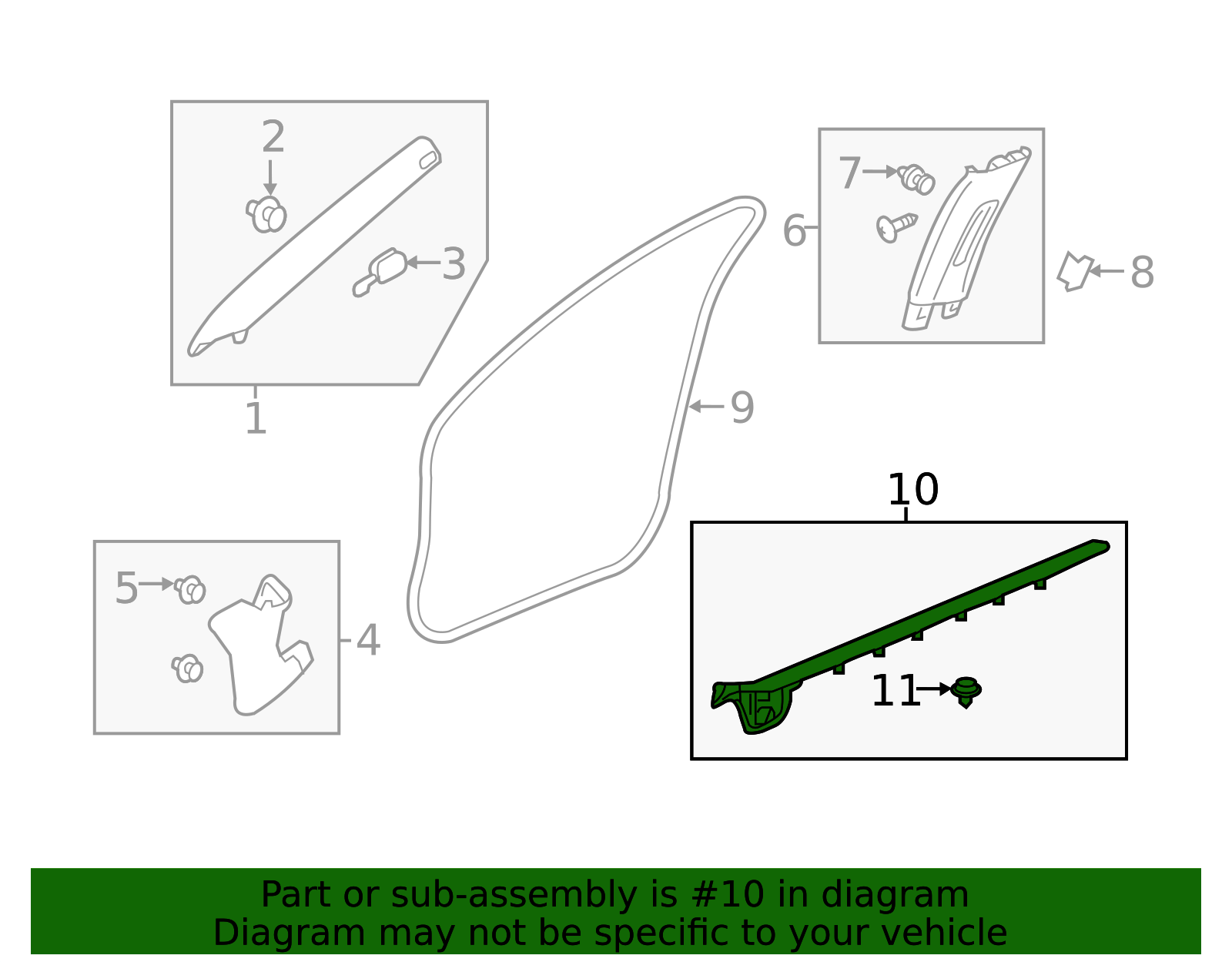 84251-TBG-A00ZA - 2016-2020 Honda Civic - Garnish Assembly L Front Side ...