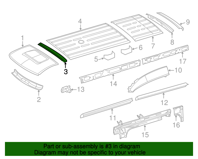 906-652-03-02 - Roof Bow 2010-2023 Mercedes-Benz | Mercedes-Benz USA Parts